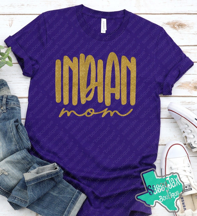 SANGER INDIANS Spirit Wear indian Mom Purple unisex - Etsy