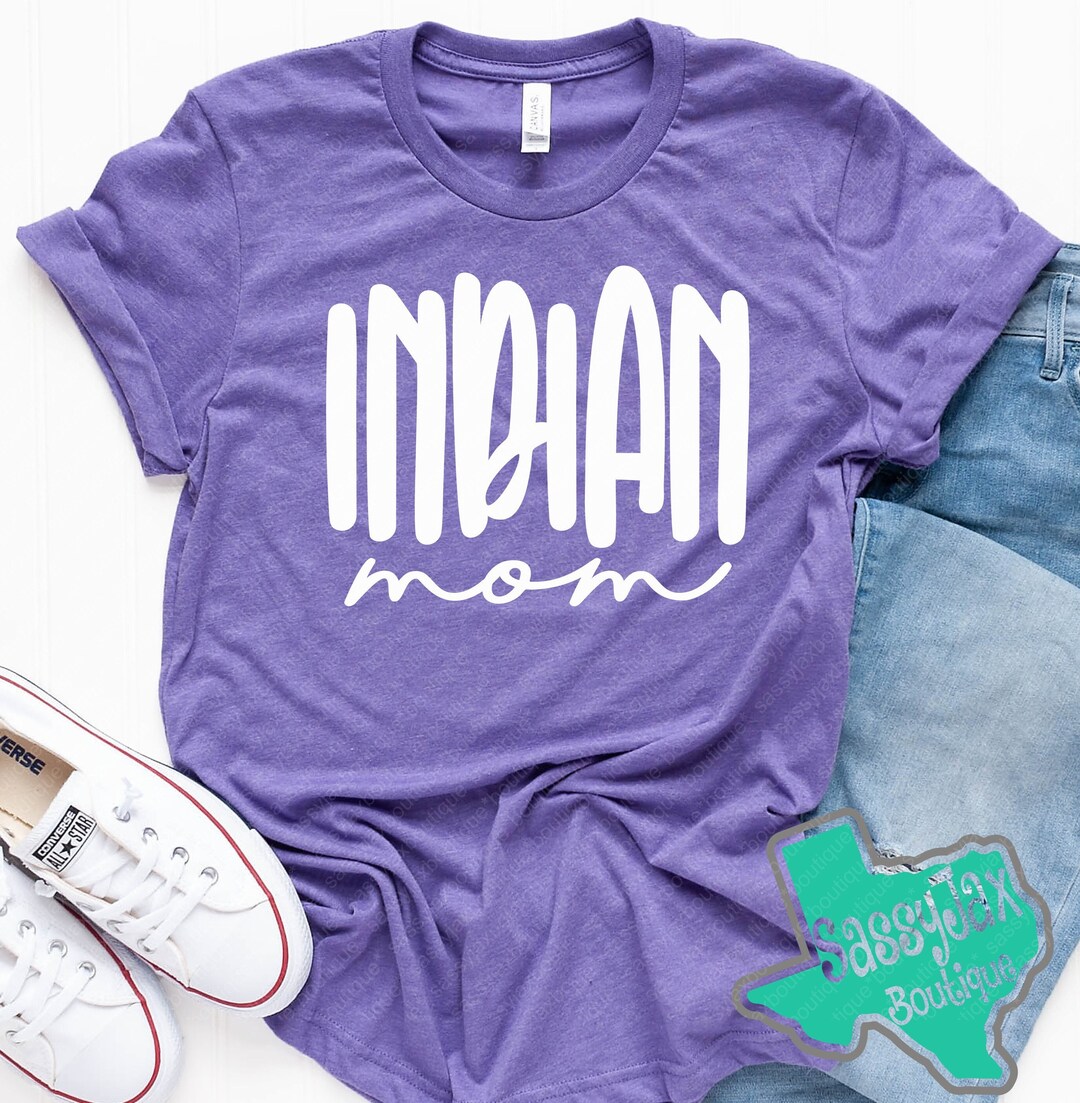 SANGER INDIANS Spirit Wear Indian Mom Heather Purple unisex - Etsy