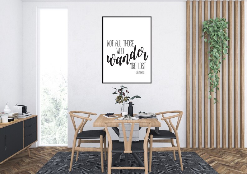 Not All Those Who Wander Are Lost Printable Art, Printable Quote Wall ...