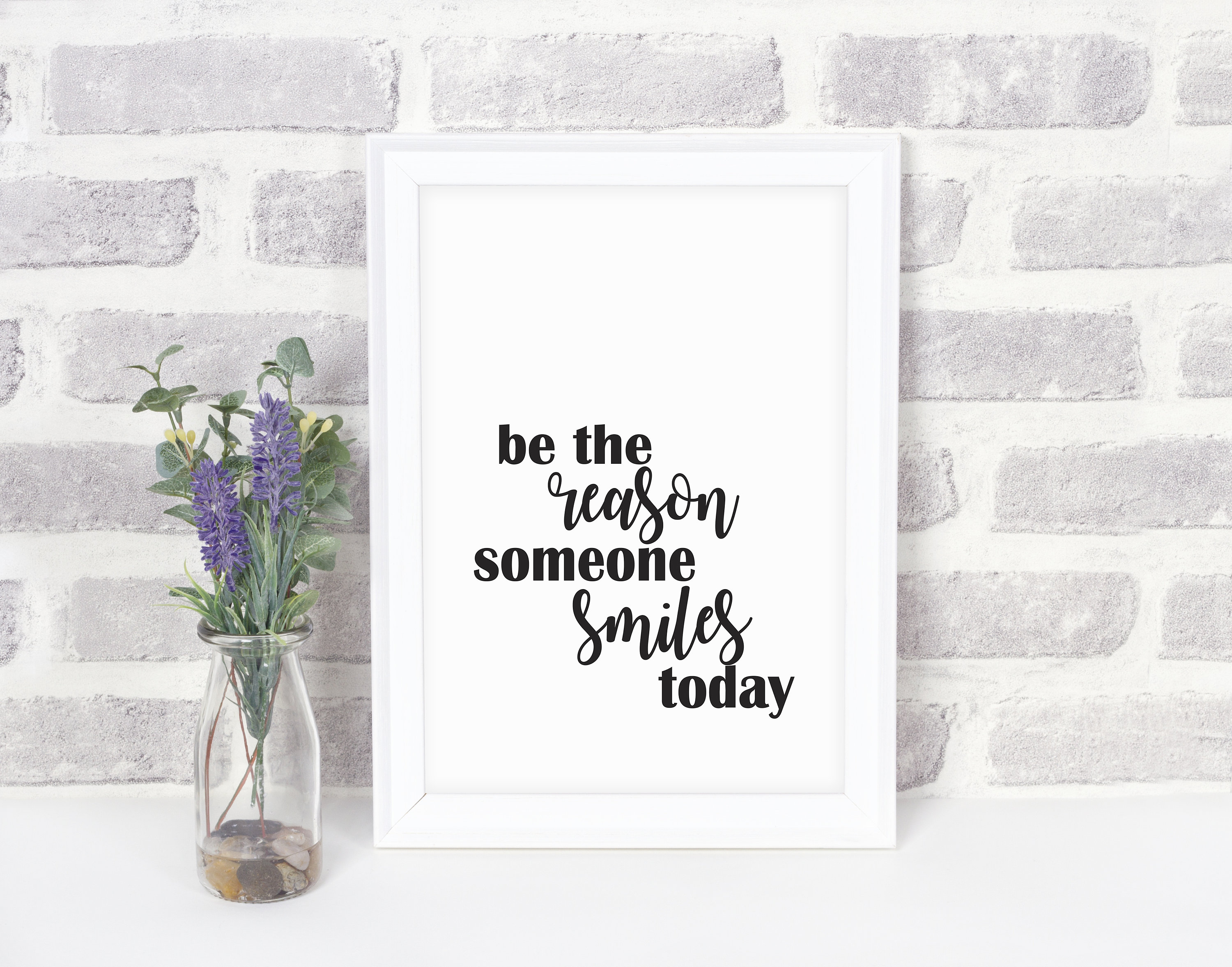Be the Reason Someone Smiles Today Printable, Printable Quote Wall Art ...