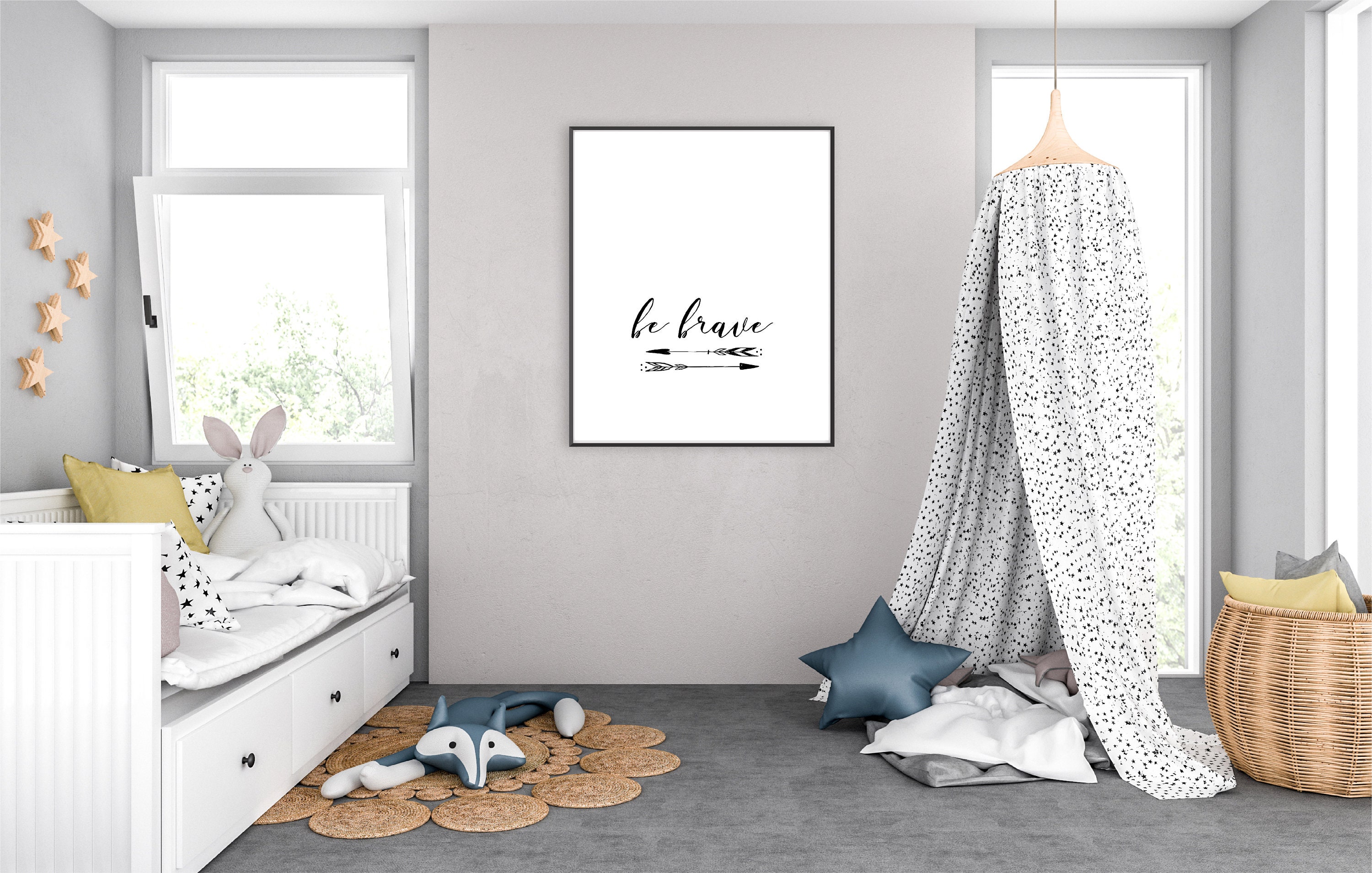 Be Brave Printable Art, Quote Printable, Digital Art, Home Decor ...