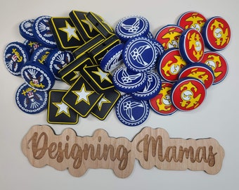 NEW Air Force Logo Bead Military Beads Silicone Focal Bead Navy Blue ...