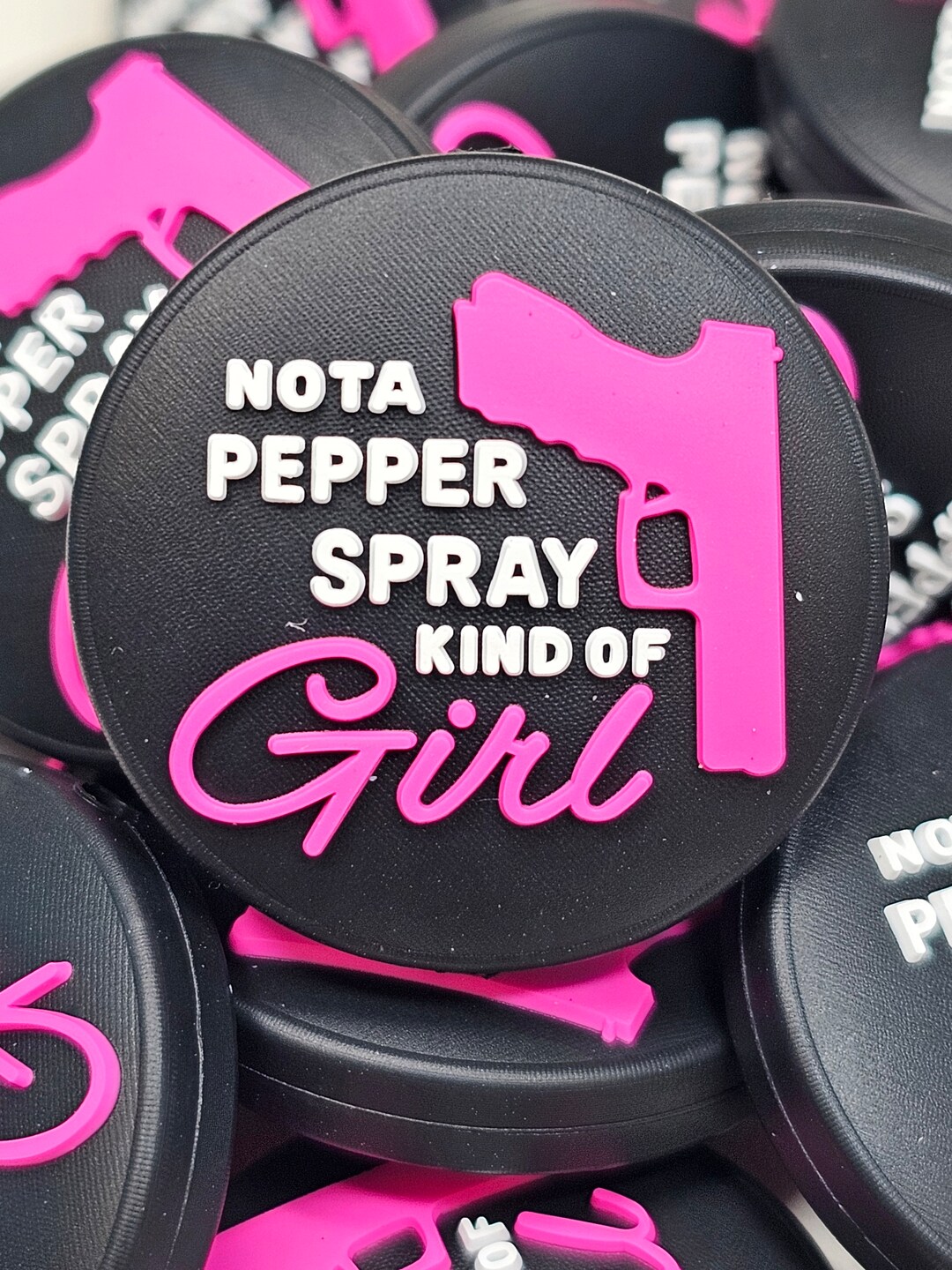 Not a Pepper Spray Girl Silicone Focal Bead - Etsy