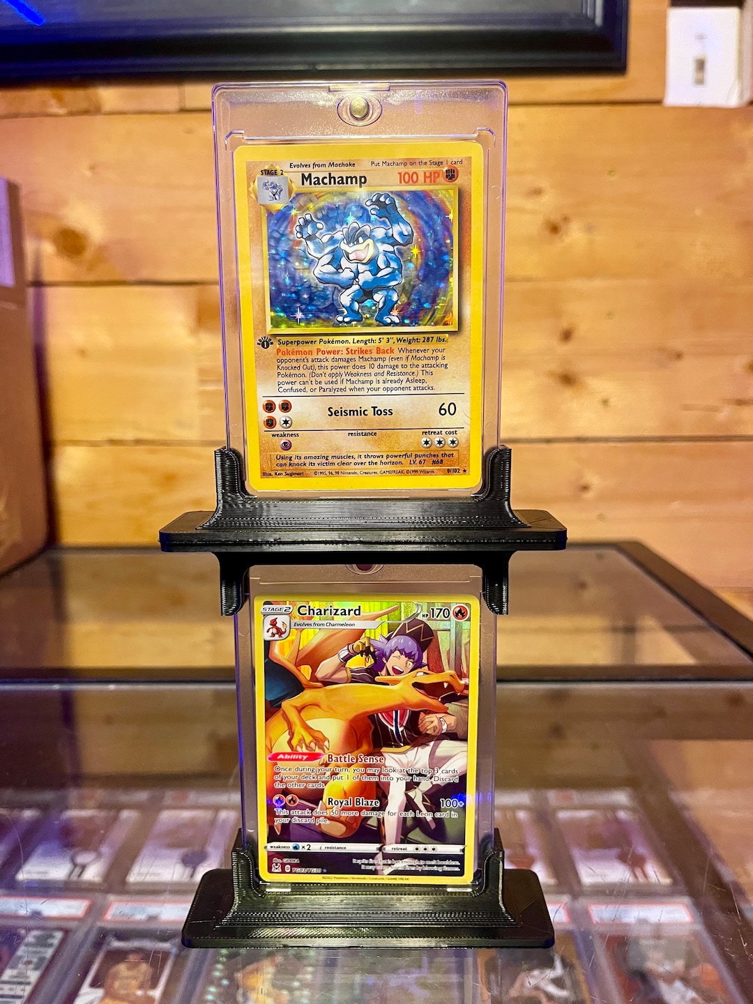 One Touch Stacking Card Display Stands for Pokemon Yugioh Lorcana ...