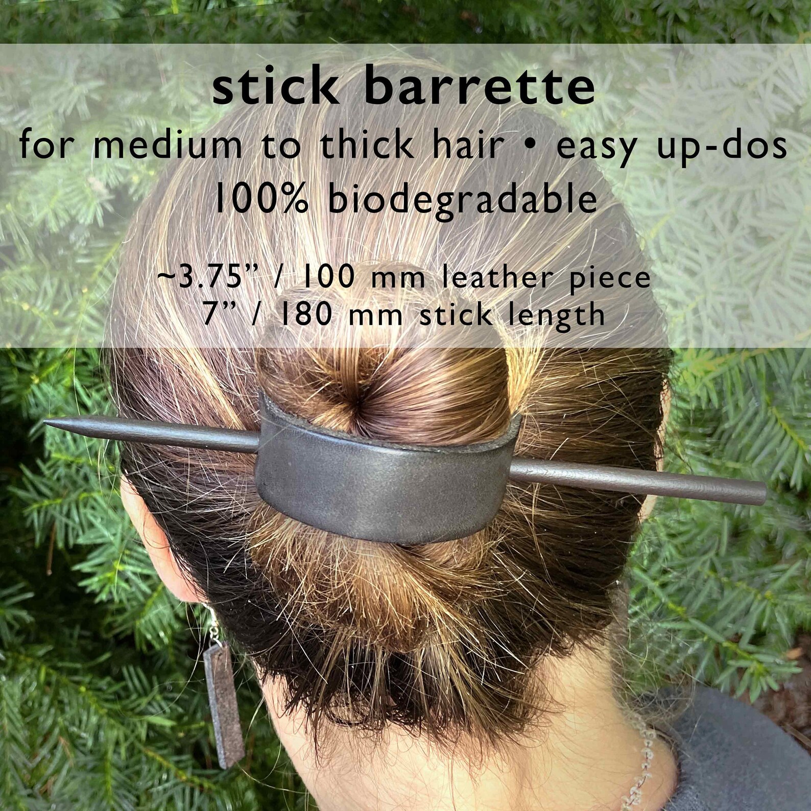 Bronze Weave Textured Leather Hair Barrette / Large French - Etsy