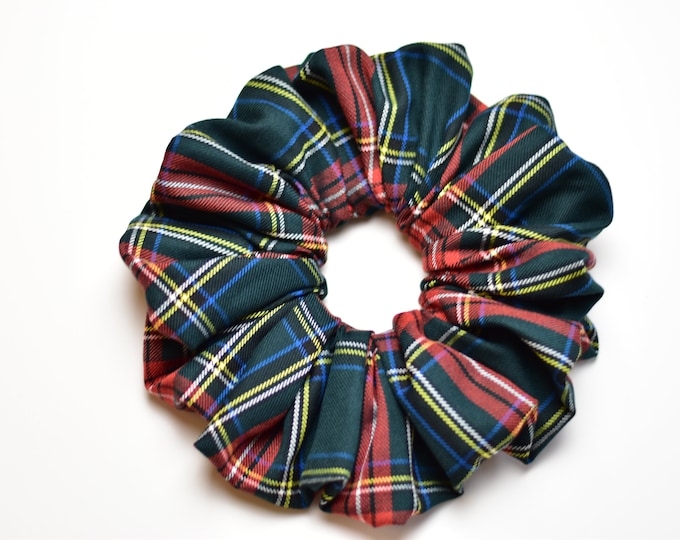 XXL Steel Gray Satin Scrunchies, Floral Gray Matte Satin Jumbo ...