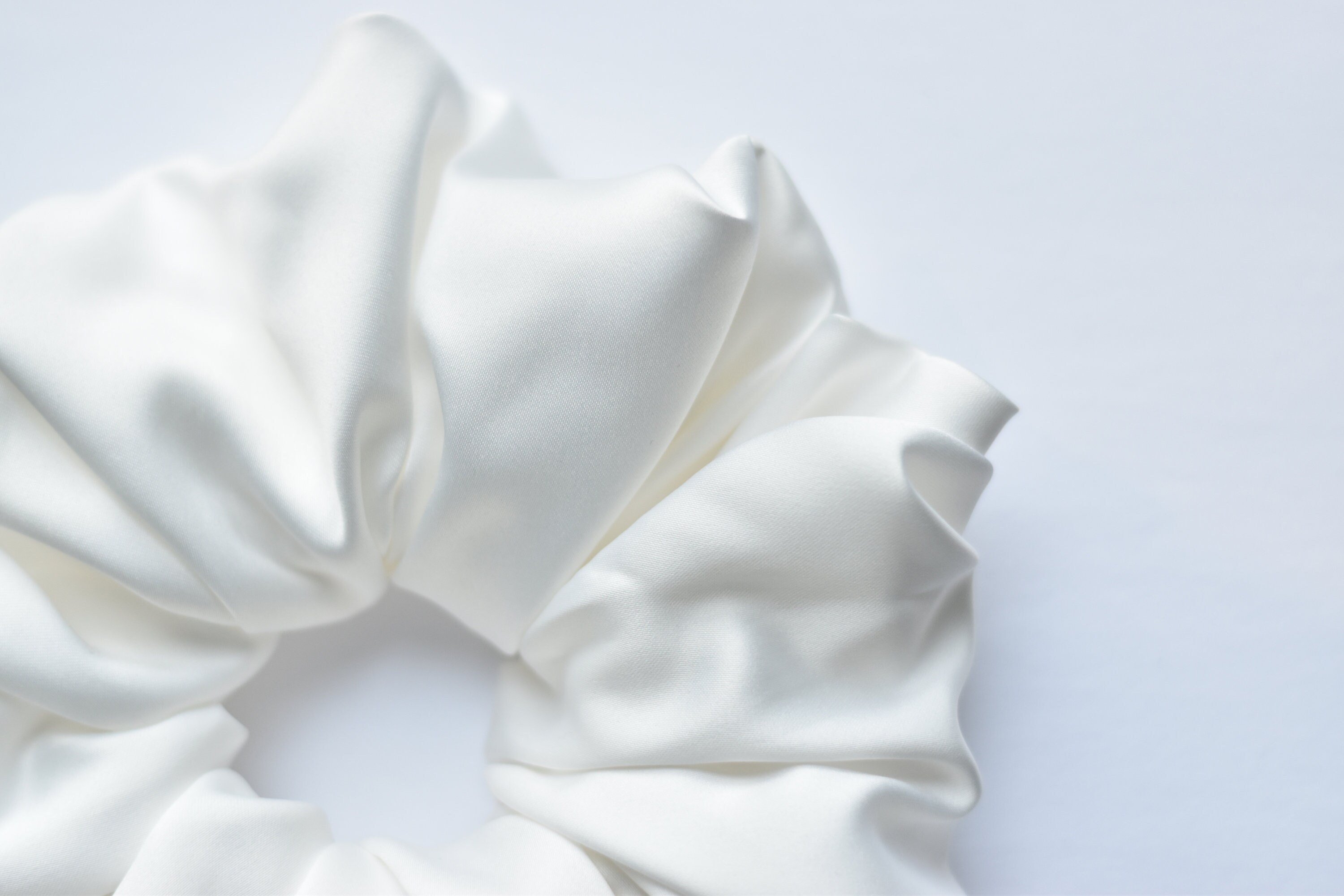 Jumbo White Satin Scrunchie Oversized XXL Scrunchie Extra - Etsy