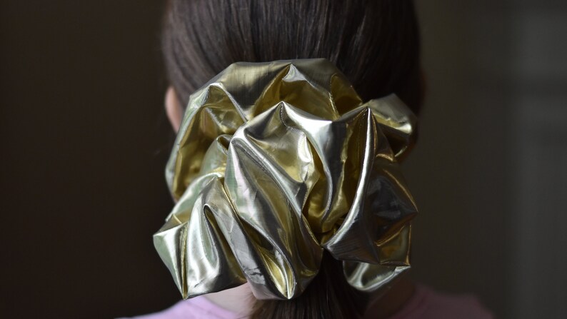 XXL Metallic Scrunchies Oversized Shiny Red Pink Silver and - Etsy Canada