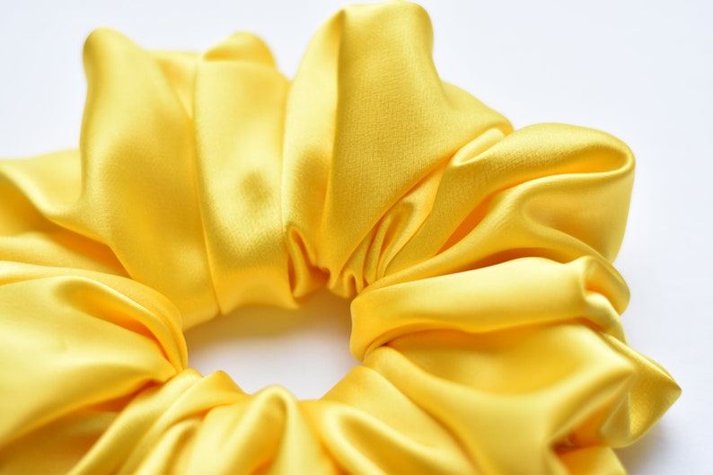 Jumbo Bright Pineapple Yellow Satin Scrunchie Very Bright - Etsy Canada