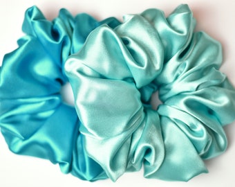 Aqua Blue Satin | Etsy