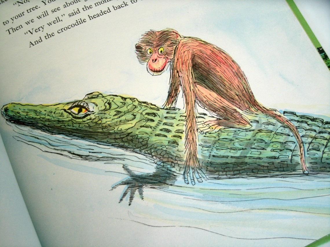 The Monkey and the Crocodile, Paul Galdone, Vintage 1960s Children's ...