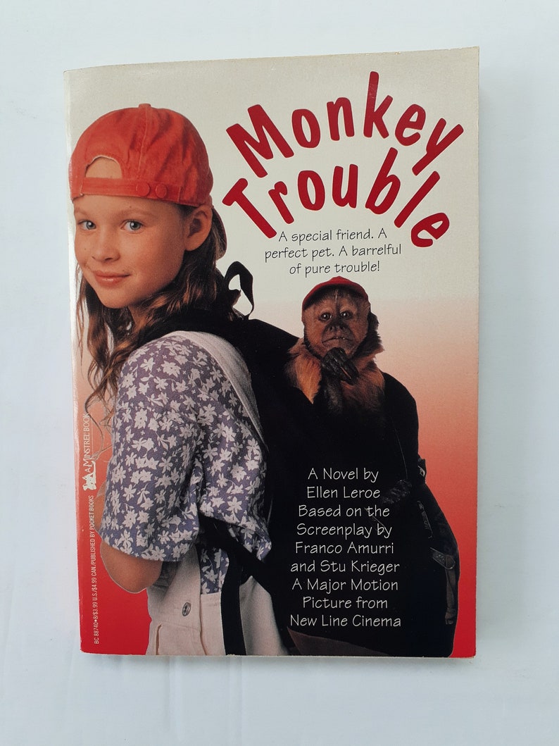 Monkey Trouble, Movie Tie-in, Novelization, Thora Birch, Vintage 90s ...