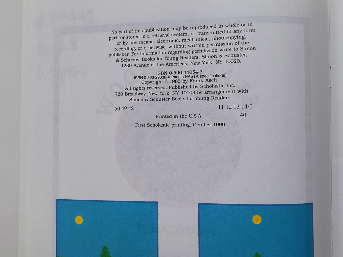 Bear Shadow, Frank Asch, 1985, Vintage Kids Book, Scholastic, 1990 - Etsy