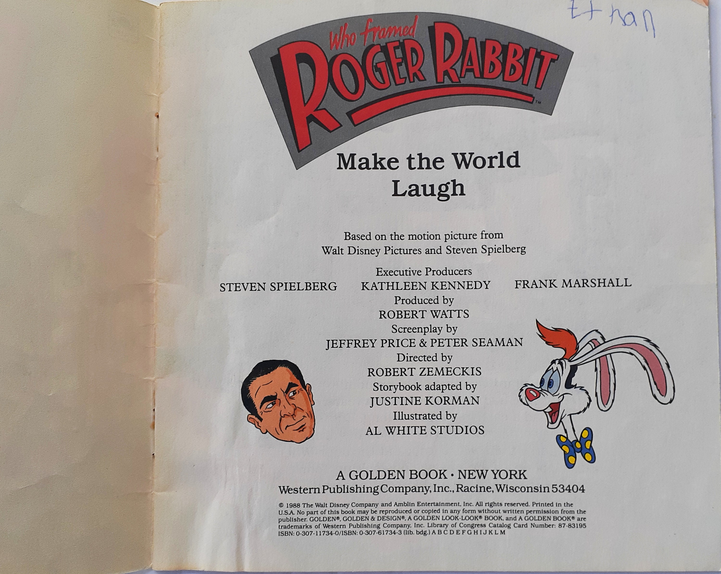 Who Framed Roger Rabbit, Make the World Laugh, 1988, Vintage 80s Kids ...