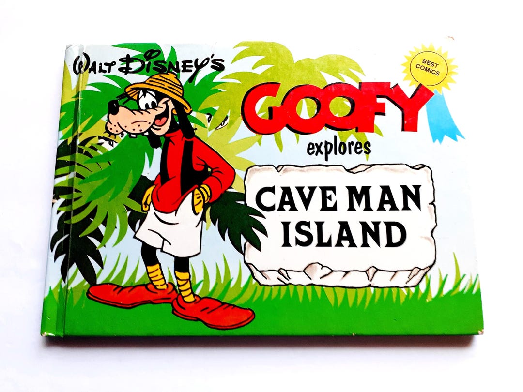Goofy Explores Caveman Island, Vintage Disney Book 1980, Comic, Gift - Etsy