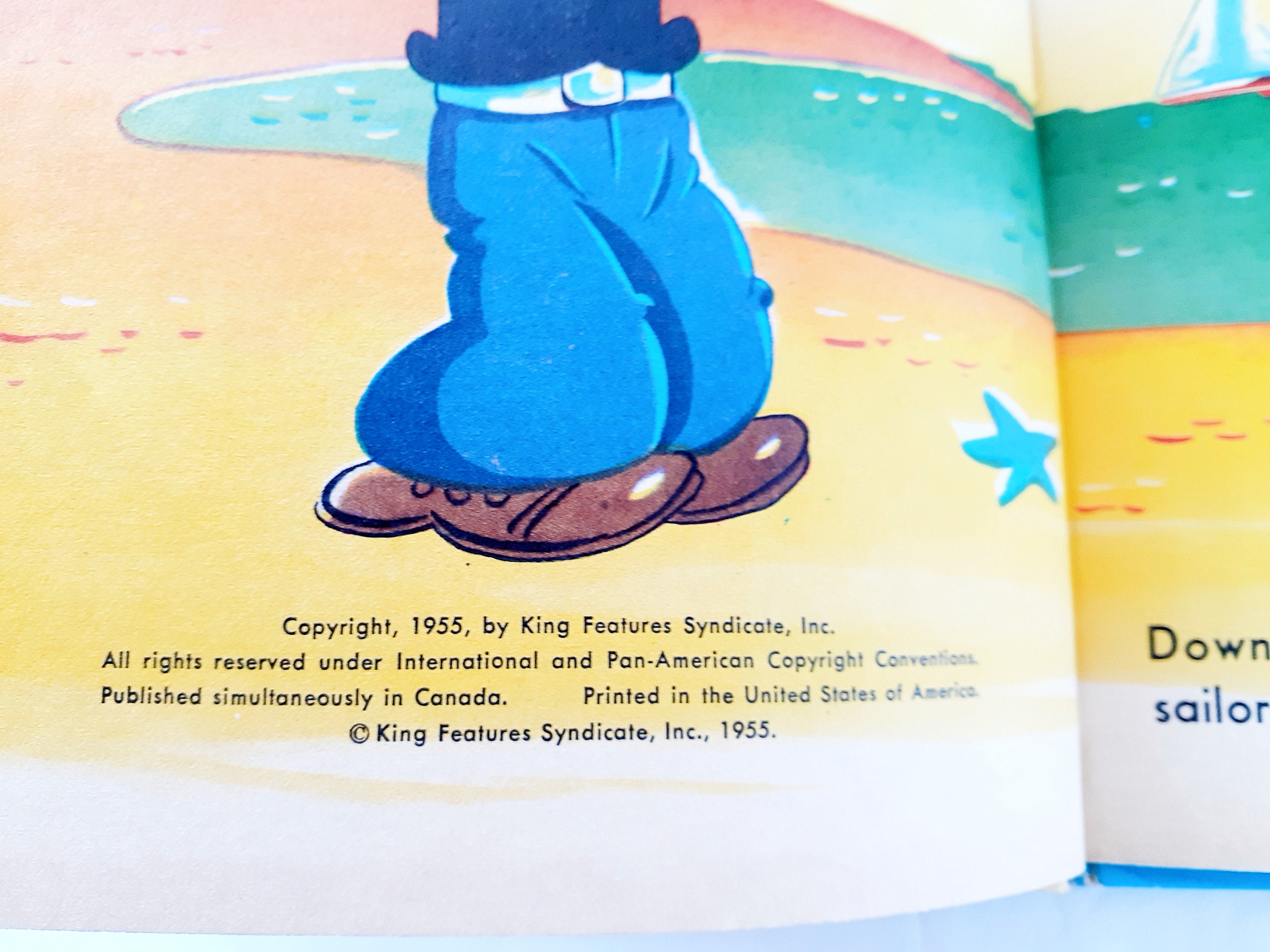 Popeye, Bud Sagendorf, 1955, Vintage 1950s Children's Book, Cartoon ...