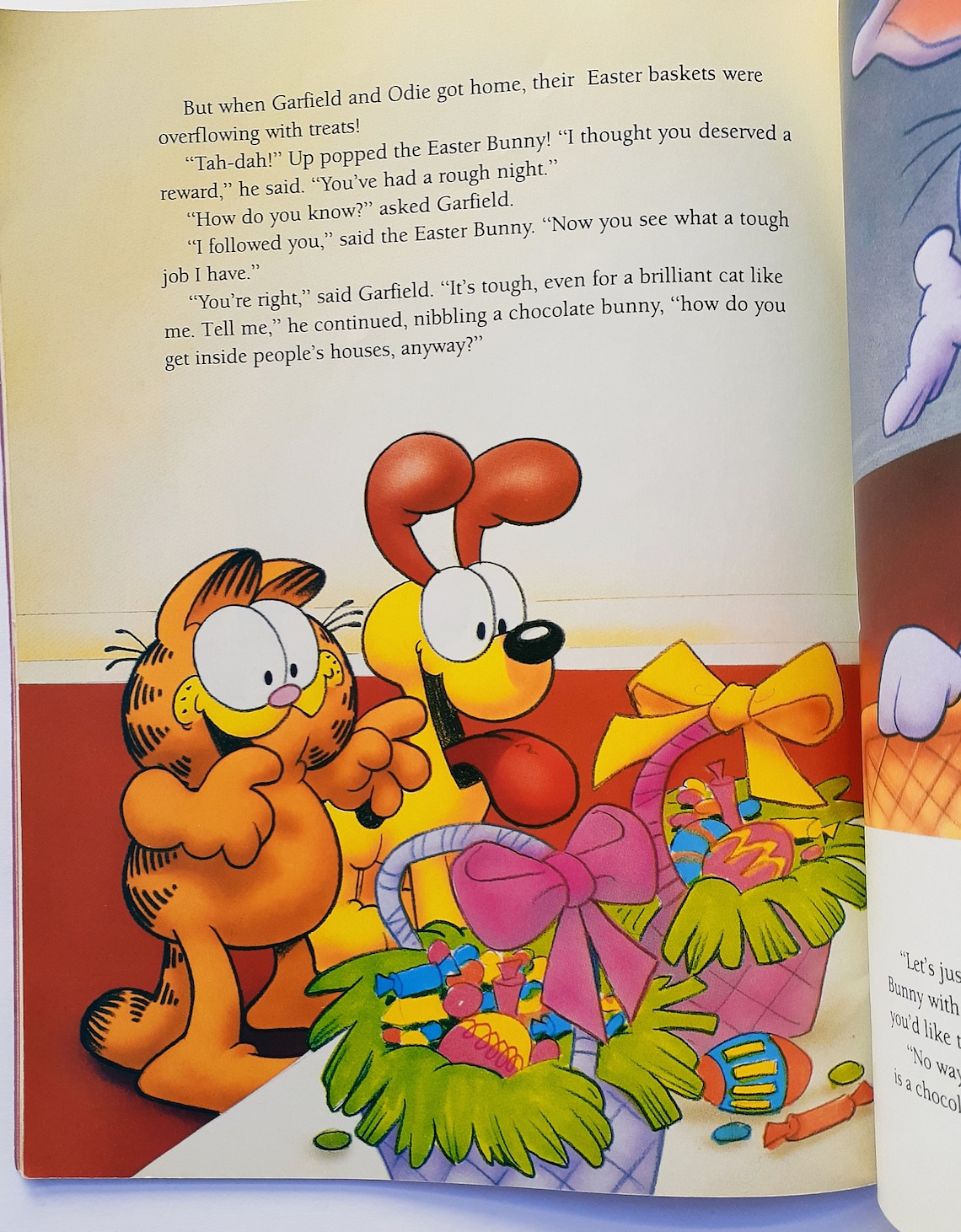 Garfield the Easter Bunny Jim Davis 1989 Vintage 80s Kids - Etsy