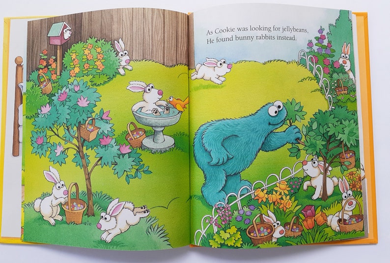 Sesame Street, the Bunny Hop, 2000, Vintage Y2K Kids Book, Elmo, Easter ...