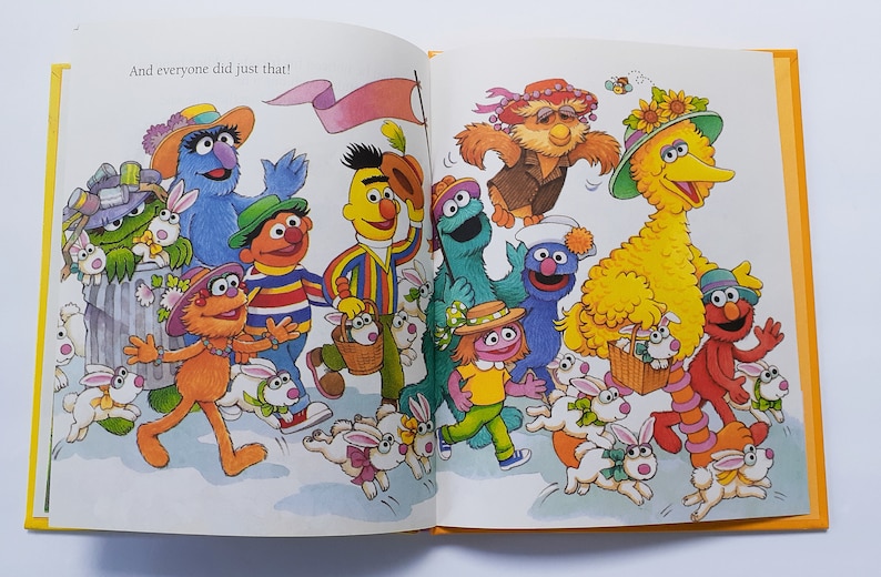 Sesame Street, the Bunny Hop, 2000, Vintage Y2K Kids Book, Elmo, Easter ...
