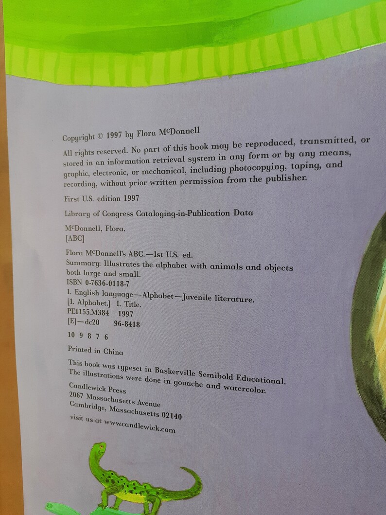 Flora Mcdonnell's ABC Alphabet Book Vintage 1990s - Etsy
