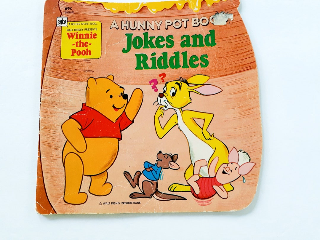Winnie the Pooh Jokes and Riddles, 1979, Hunny Pot, Vintage Golden ...