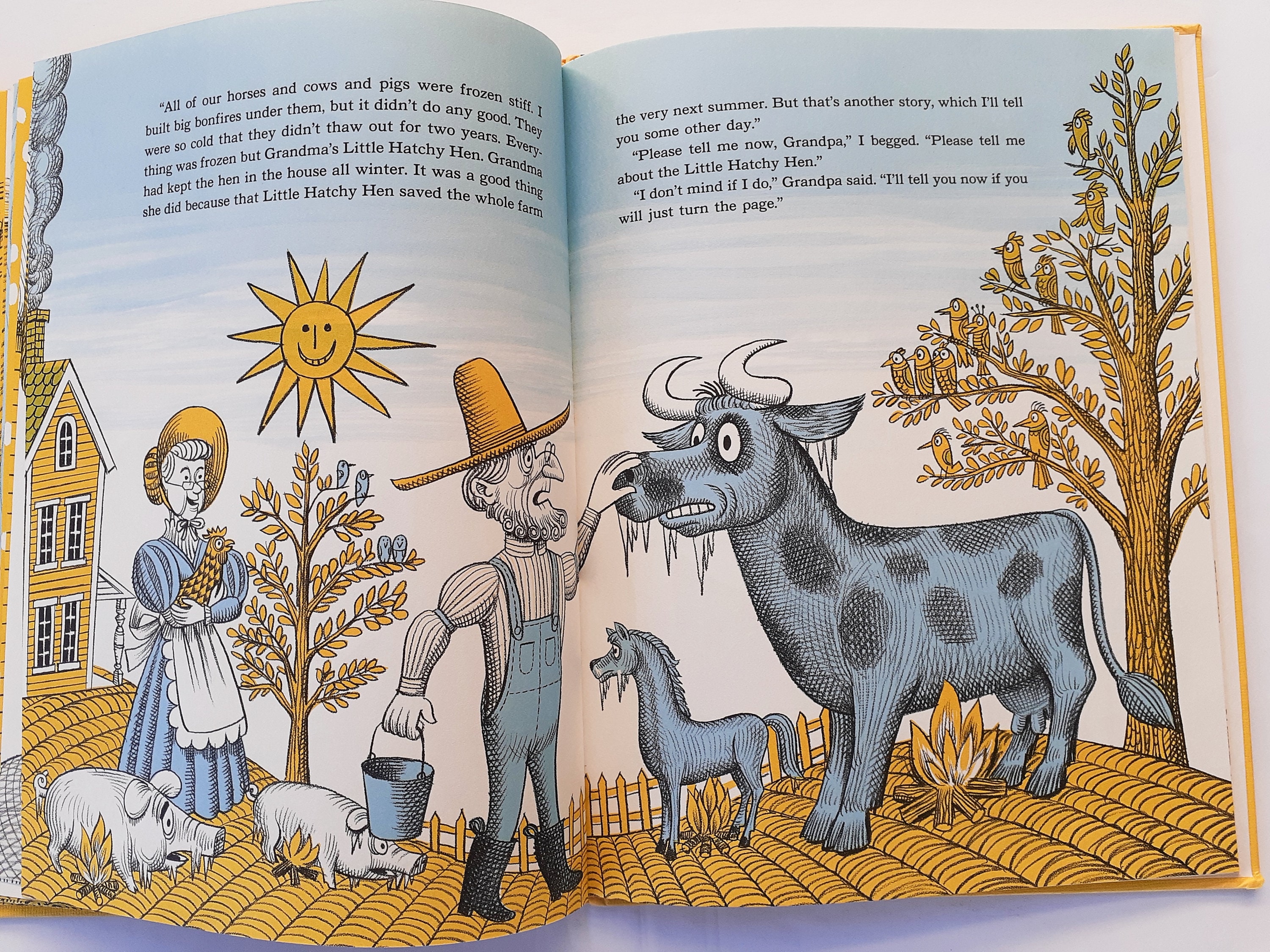 Grandpa's Farm, James Flora, 1965, Vintage 60s Children's Book, Tall ...