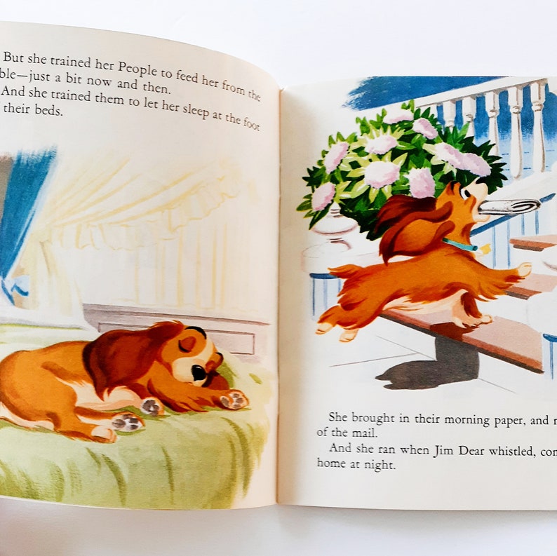 Walt Disney's Lady, Samuel Armstrong, 1954, Vintage Children's Golden ...