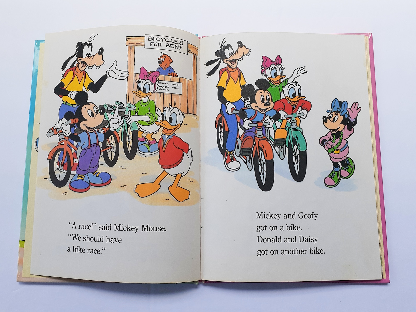 Mickey Mouse and the Bicycle Race, 1992, Golden Easy Reader, Vintage ...