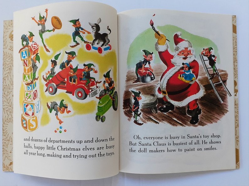 Walt Disney's Santa's Toy Shop, Vintage Little Golden Book, 1950s ...