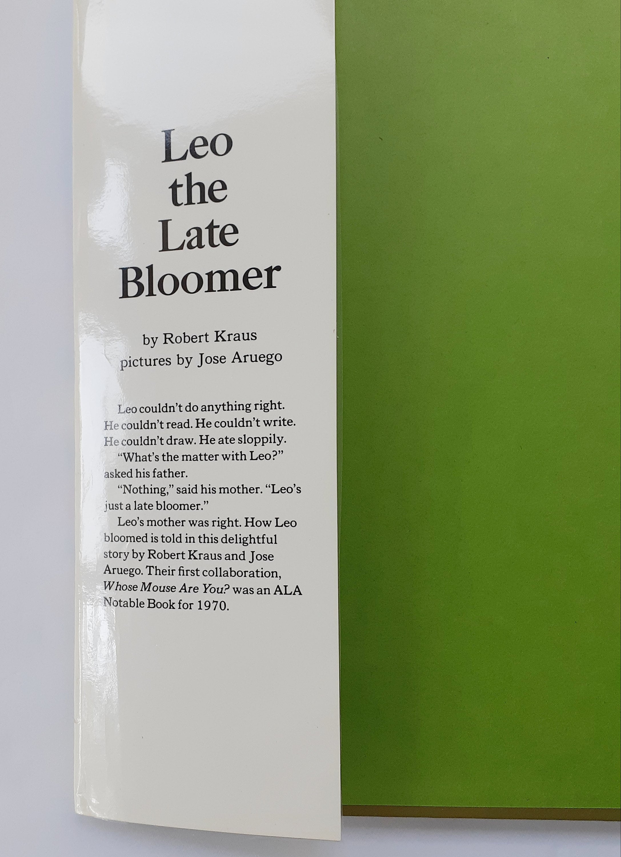 Leo the Late Bloomer, Robert Kraus, 1971, Vintage Kids Book, Tiger - Etsy