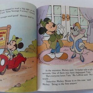 Vintage Walt Disney, Detective Mickey Mouse, Little Golden Book, 1980s ...