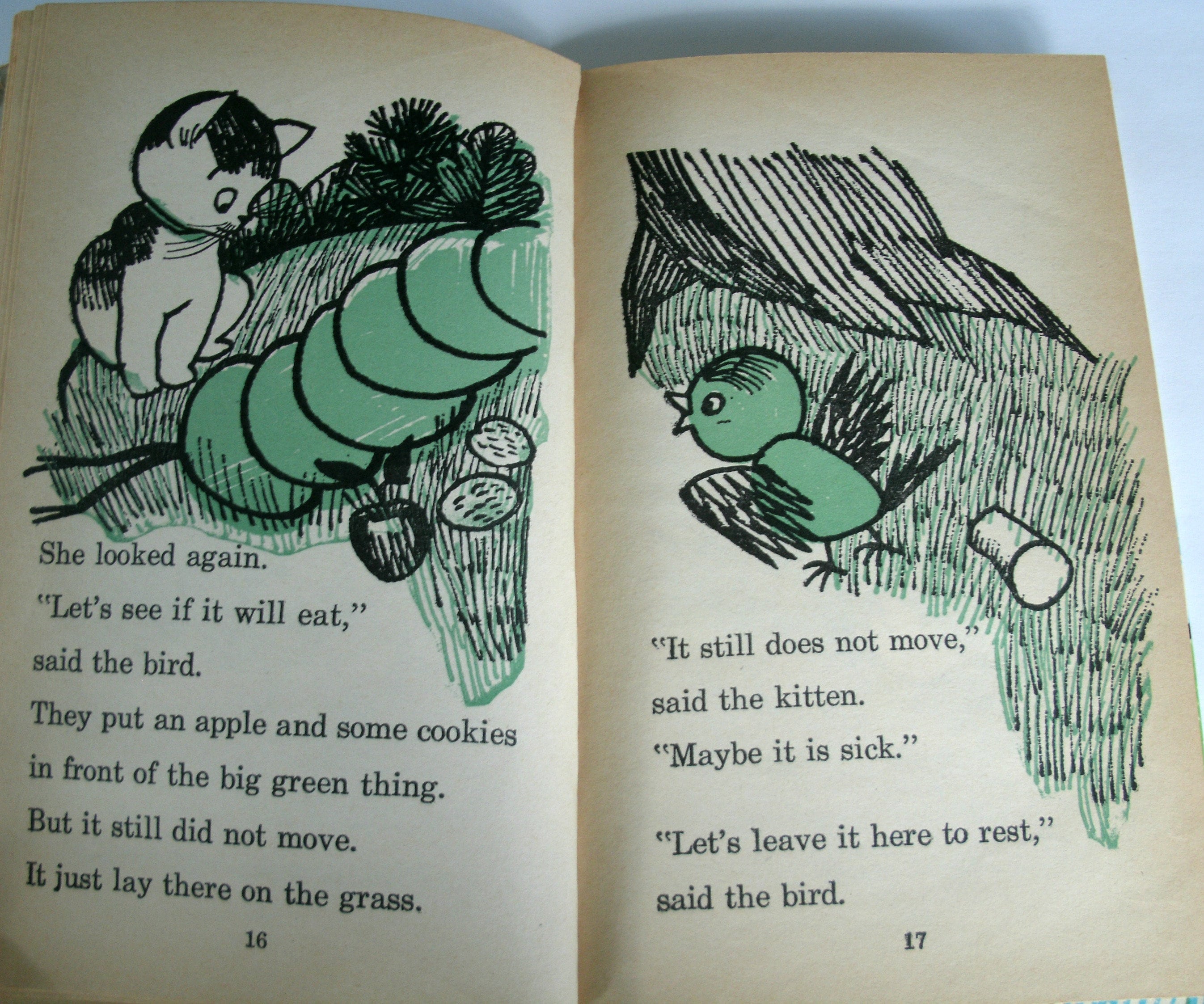 The Big Green Thing, Miriam Schlein, Wonder Books Easy Reader, Vintage ...