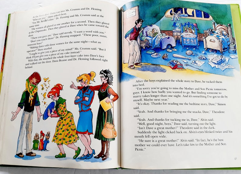 A Mother for the Chipmunks, 1985, Vintage 80s Kids Book, Alvin - Etsy