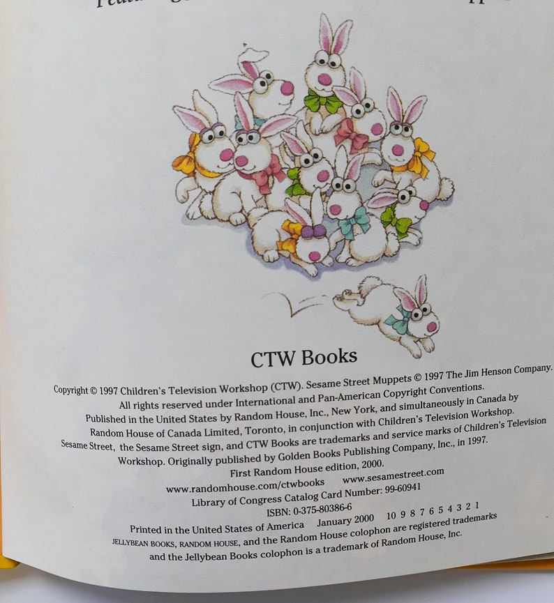 Sesame Street, the Bunny Hop, 2000, Vintage Y2K Kids Book, Elmo, Easter ...