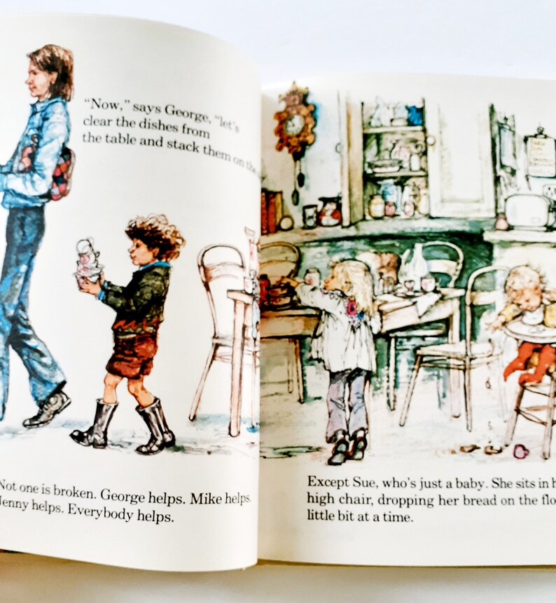 George the Babysitter, Shirley Hughes, 1975, Vintage 1970s Weekly ...