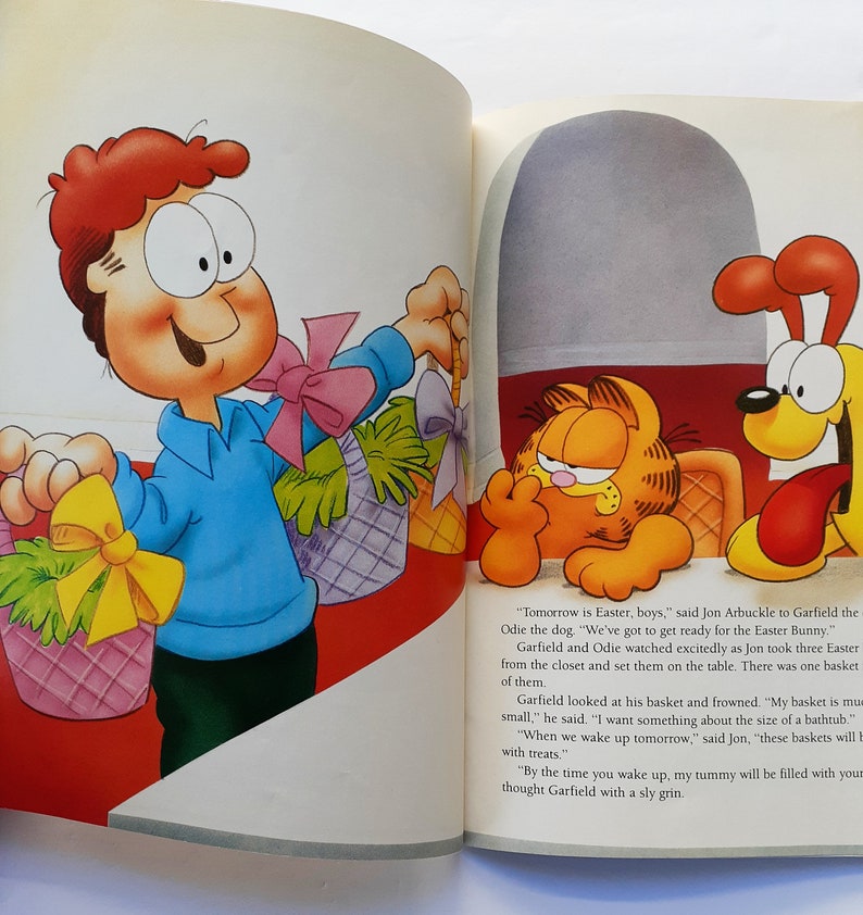 Garfield the Easter Bunny, Jim Davis, 1989, Vintage 80s Kids Book ...