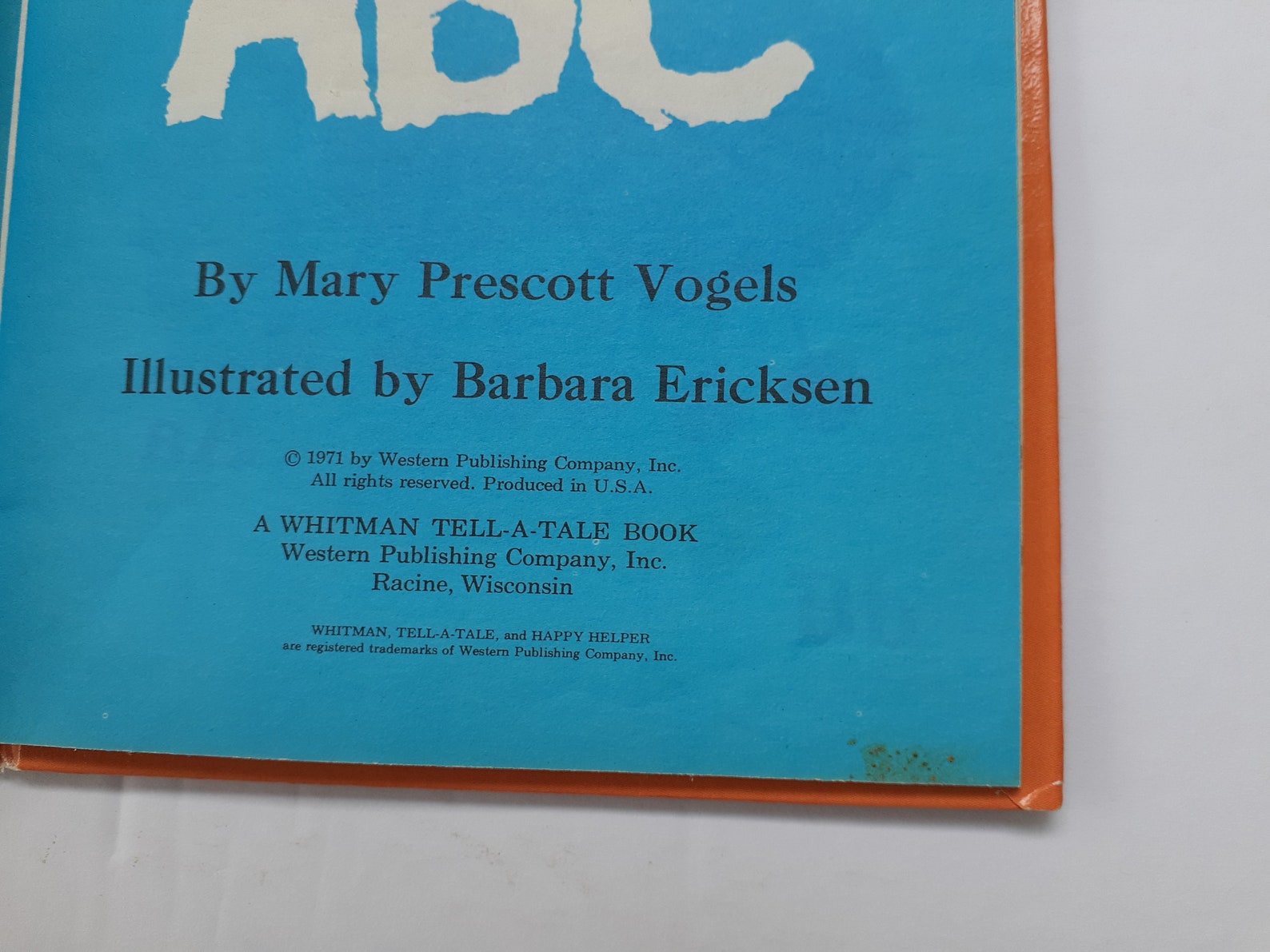 My Little ABC Book, Preschool Happy Helper, Mary Prescott Vogels, 1971 ...