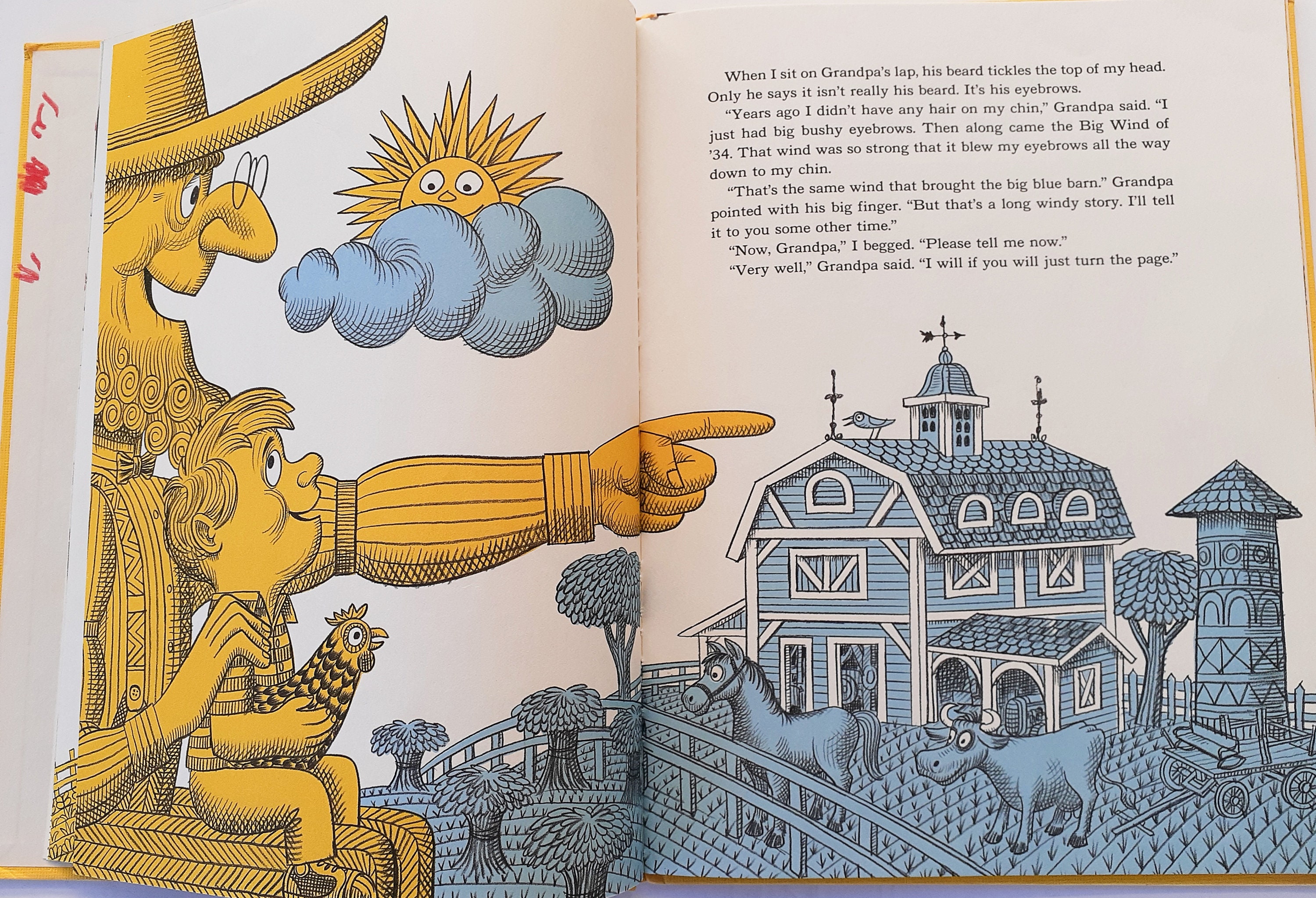 Grandpa's Farm, James Flora, 1965, Vintage 60s Children's Book, Tall ...