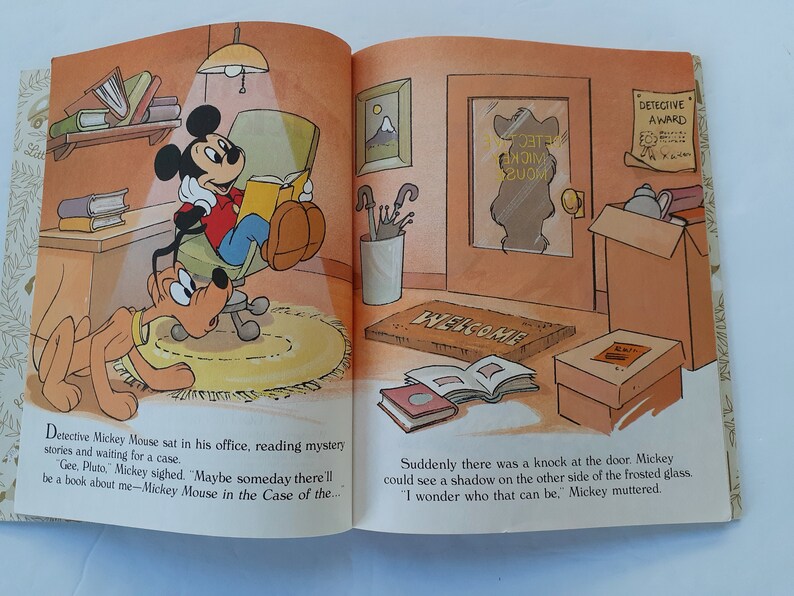 Vintage Walt Disney, Detective Mickey Mouse, Little Golden Book, 1980s ...