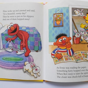 Sesame Street, the Bunny Hop, 2000, Vintage Y2K Kids Book, Elmo, Easter ...