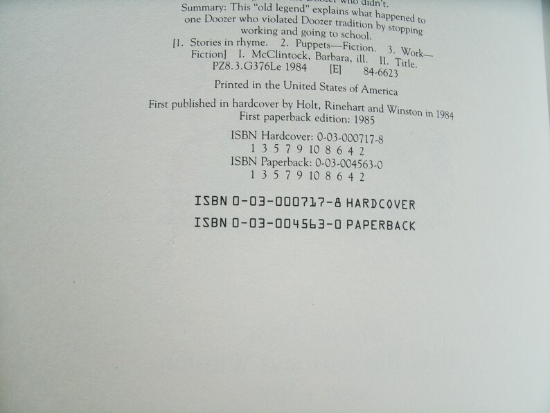 Fraggle Rock, the Legend of the Doozer Who Didn't, Louise Gikow, 1984 ...