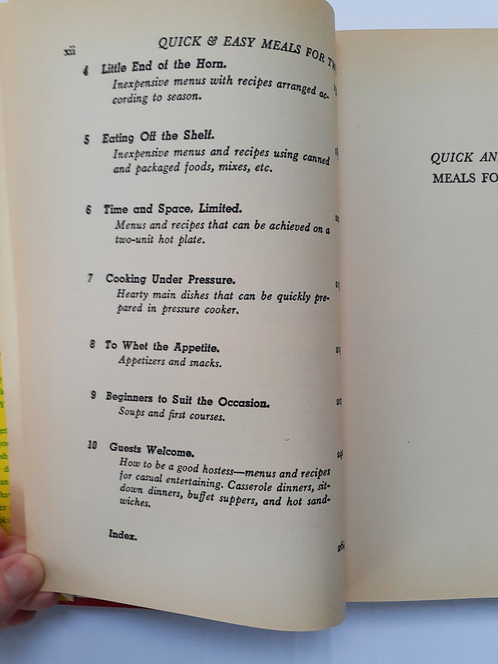 Quick and Easy Meals for Two, 1952, Vintage 50s Cookbook, Louella G ...