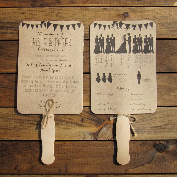 Rustic Wedding Program - Etsy