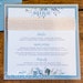 Blue and Gray Wedding Reception Menu, Boho Style Wedding, Outdoor ...