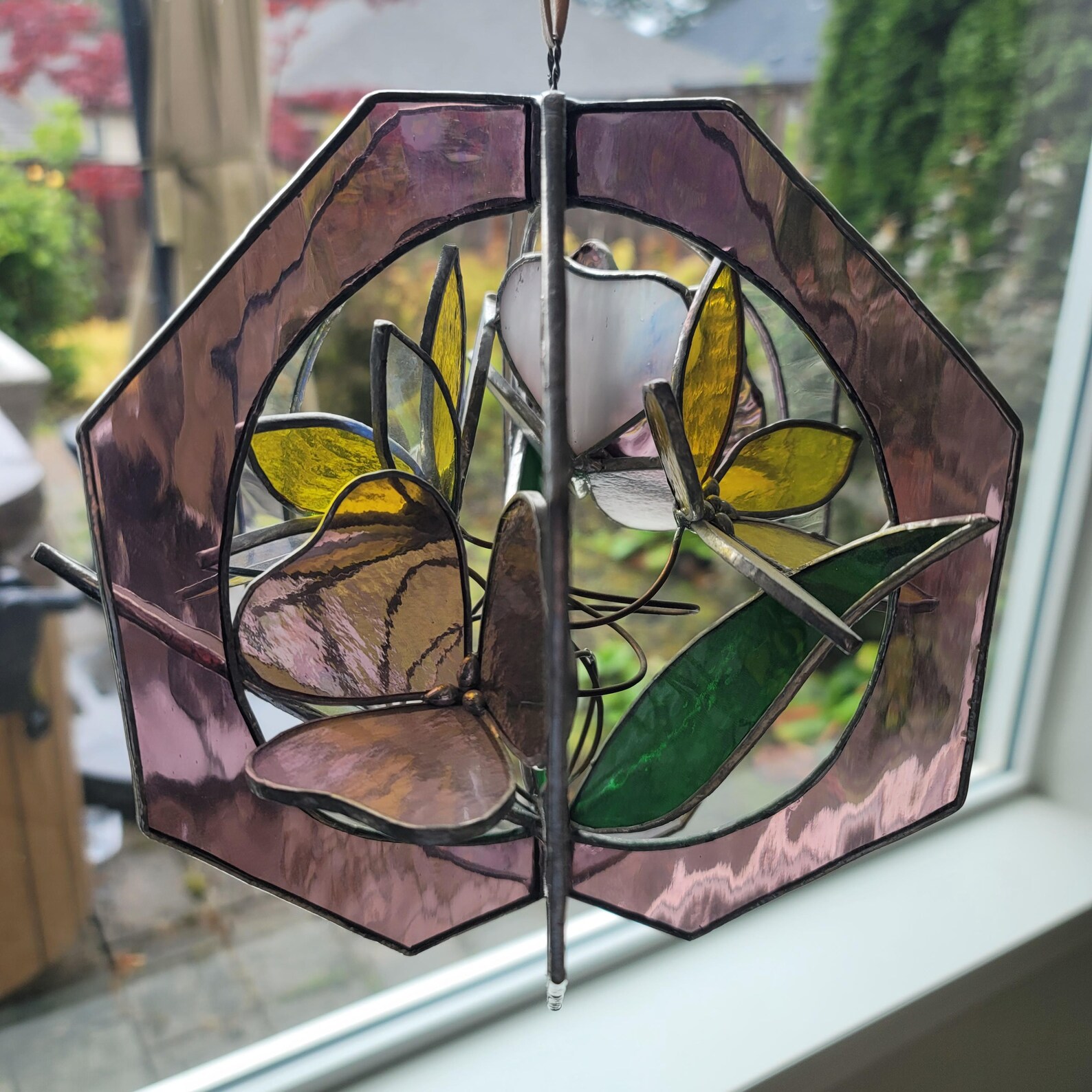 Glass Flower Whirl: 3D Hanging Mobile - Etsy
