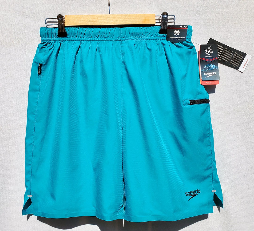 Men's NWT~SPEEDO Hydro Compression Liner Gym2pool Aqua-teal Swim/pool ...