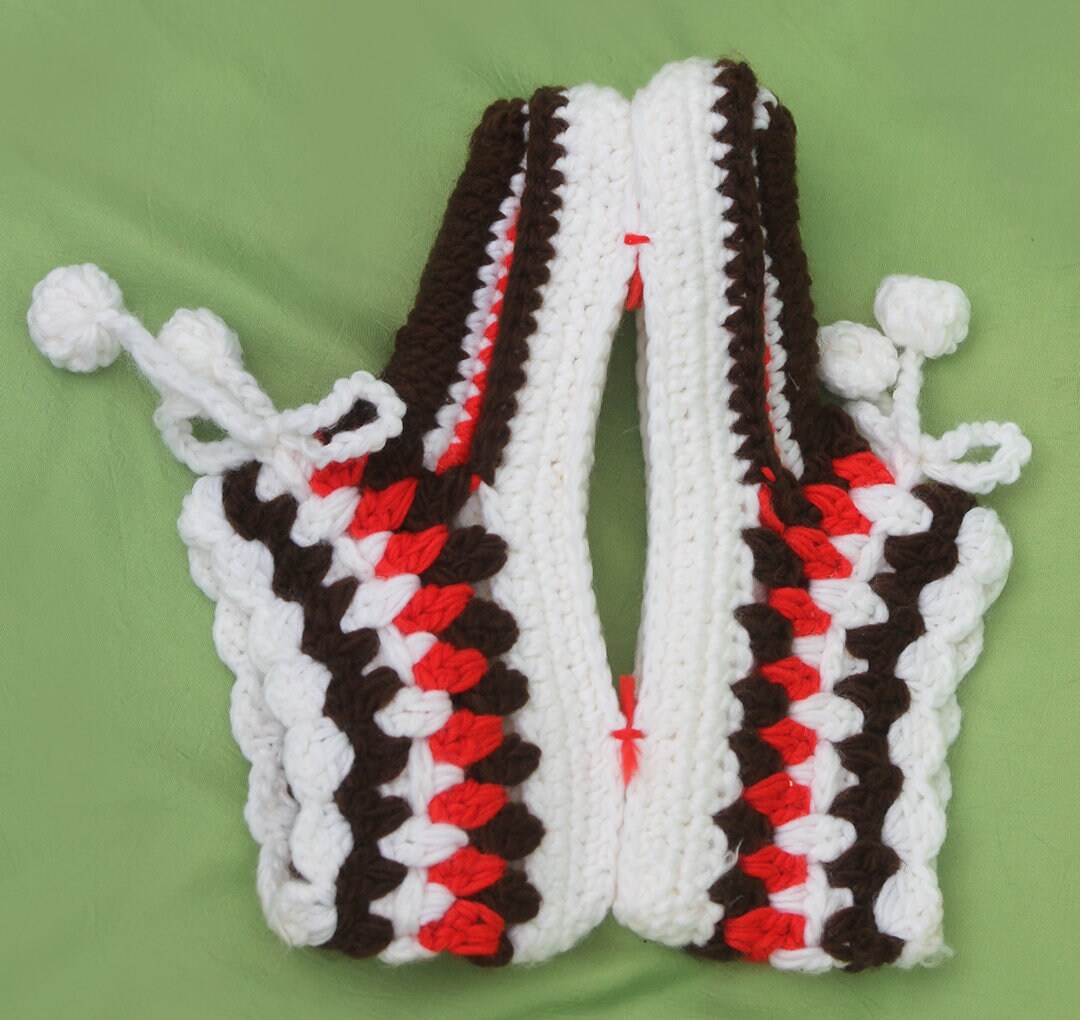 Women's Vintage Deadstock 70's in Original Wrapper Red Brown White ...