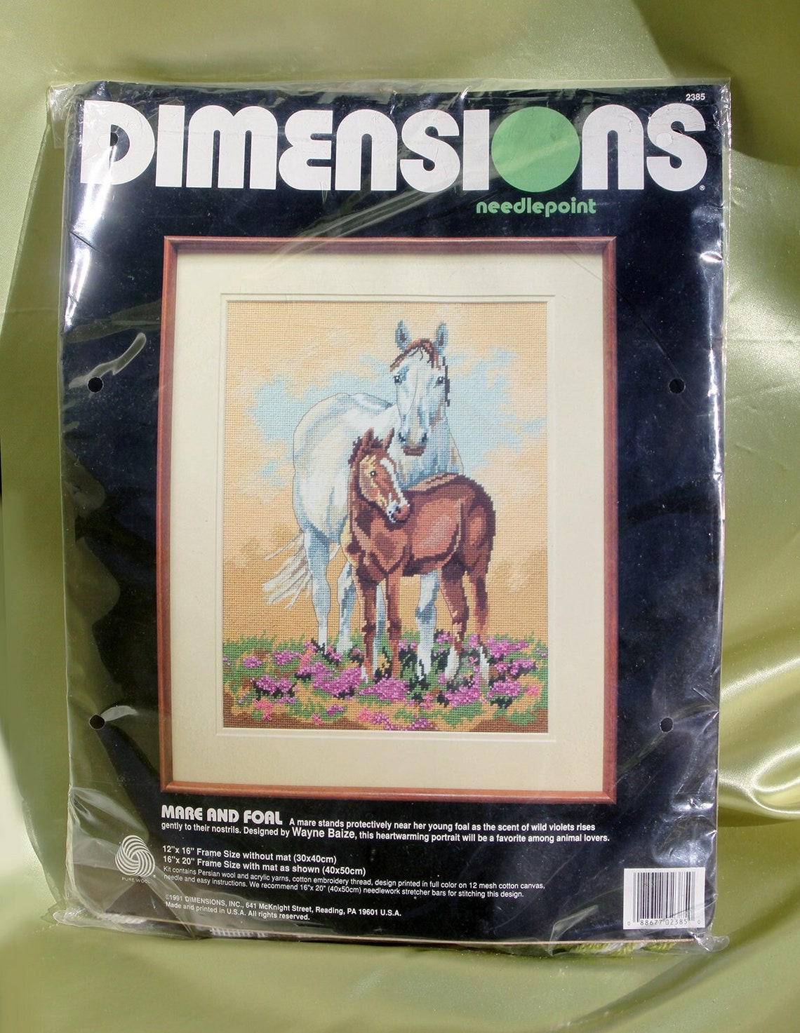 1991 New Vintage Dimensions Needlepoint Kit Mare and Foal - Etsy