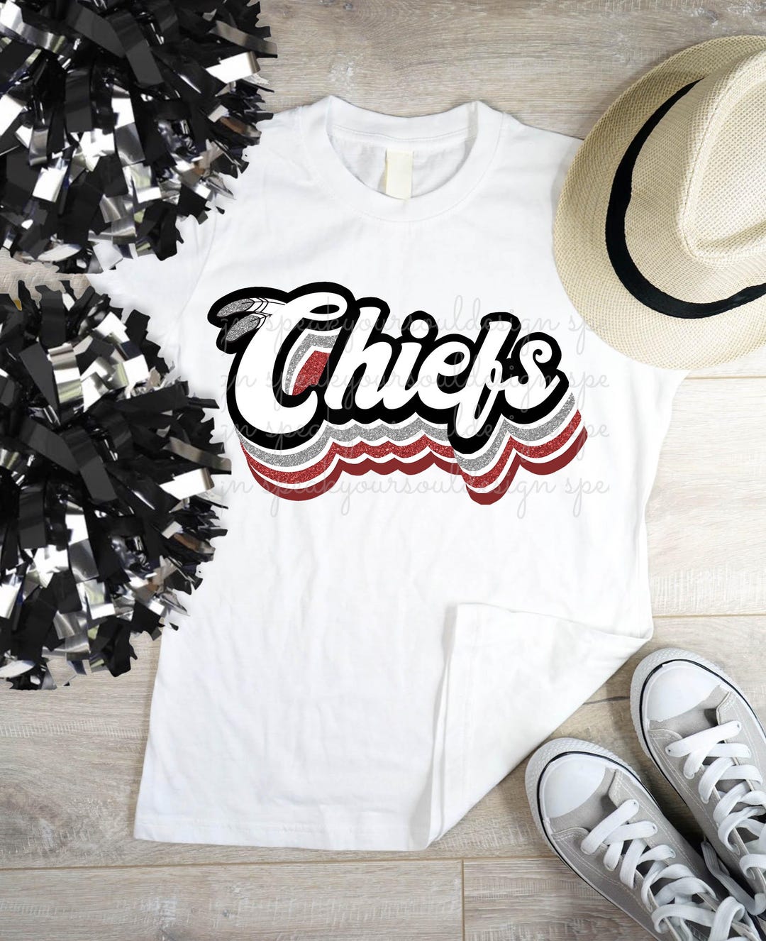 Chiefs, Team Colors, Cheer, School Spirit, PNG, JPG, Sublimation ...