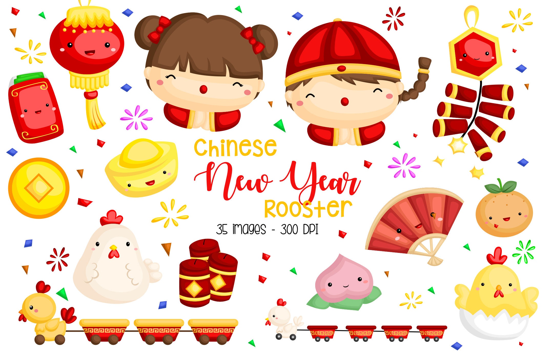 Celebration Clipart Chinese New Year Party COMMERCIAL USE China Clipart ...
